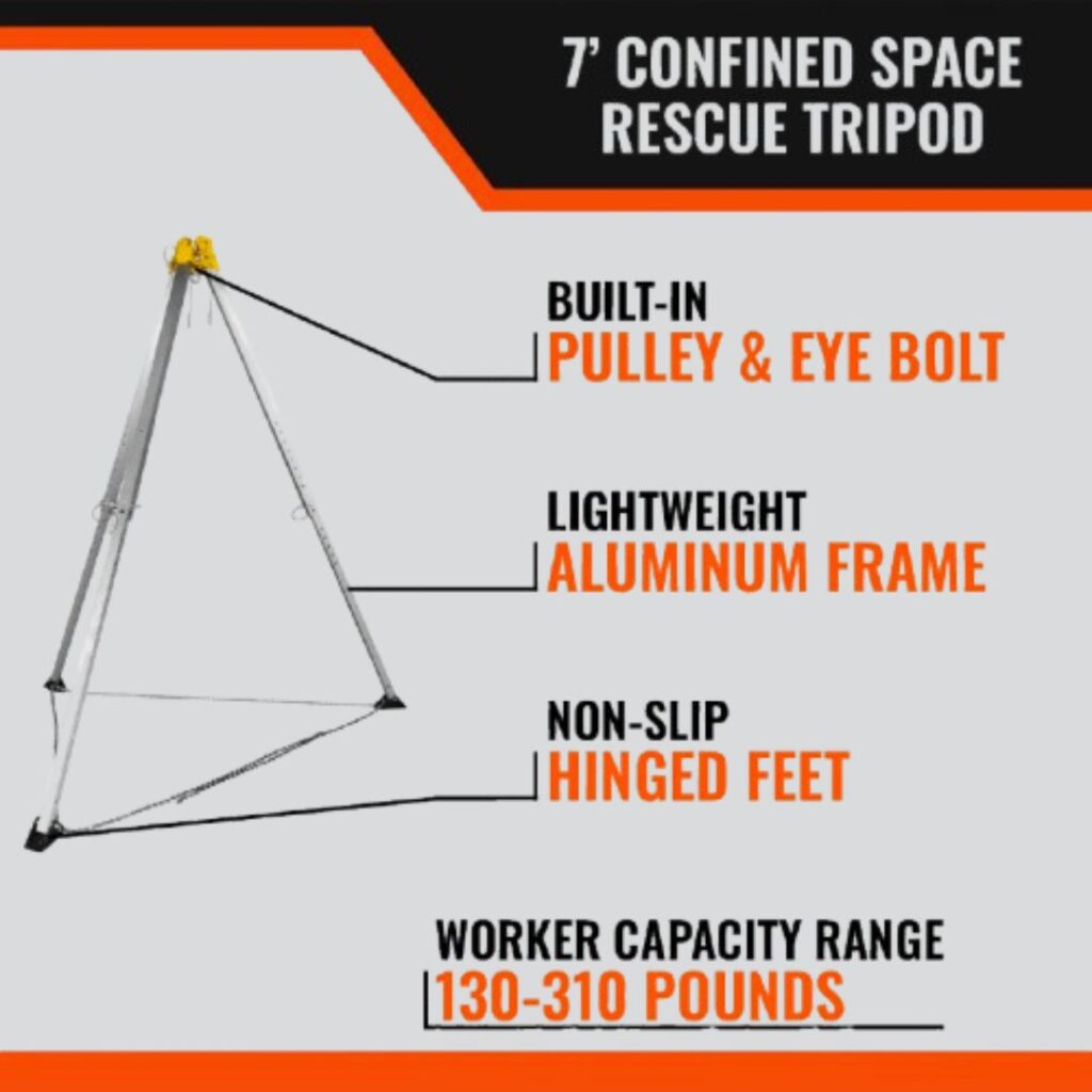 Malta Dynamics Confined Space Rescue Tripod – OSHA Rated